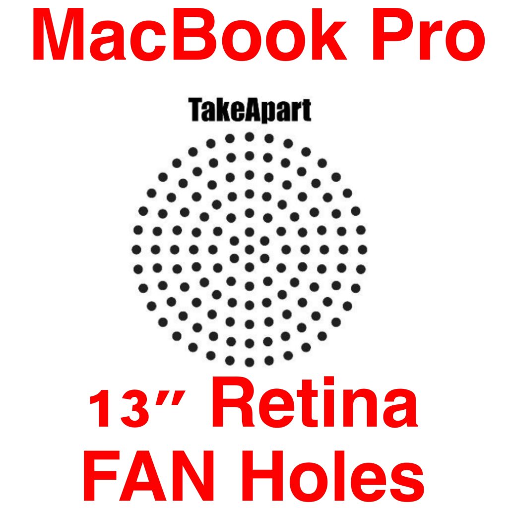 MacBook Pro 13-inch Retina Cover Cooling Holes Template